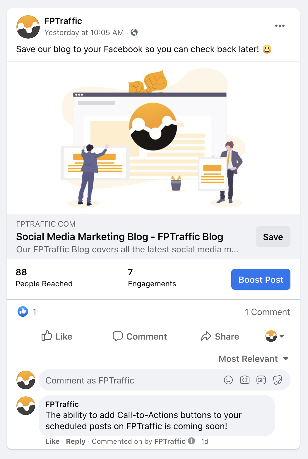 Add Call-to-Action Buttons to Your Facebook Posts - FPTraffic